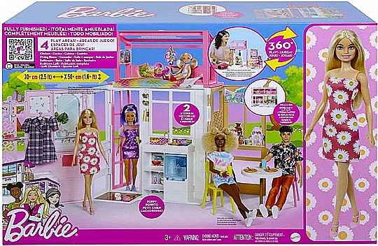 barbie ברבי | - ברבי-בית בובות מתקפל כולל בובה | חנות צעצועים מבית טוב ...