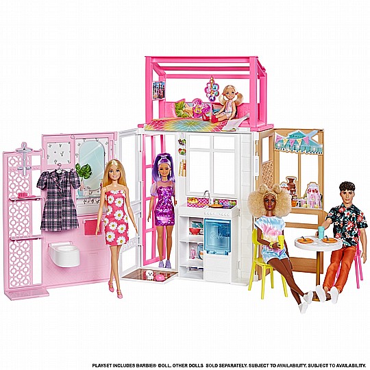 barbie ברבי | - ברבי-בית בובות מתקפל כולל בובה | חנות צעצועים מבית טוב ...