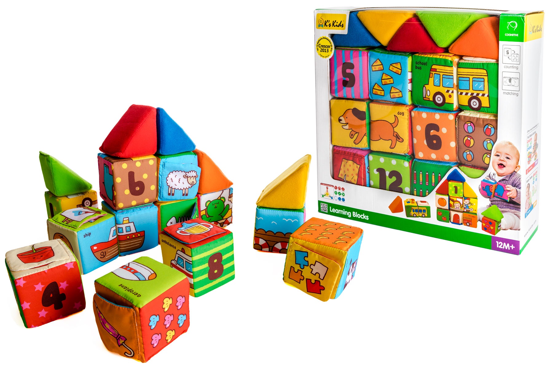 *ba li toy | - קוביות רכות 12 | חנות צעצועים מבית טוב ToyHouse